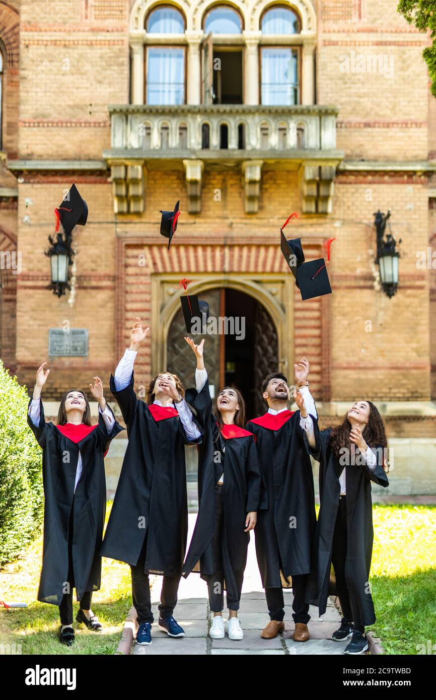 College university students in caps hi-res stock photography and images ...