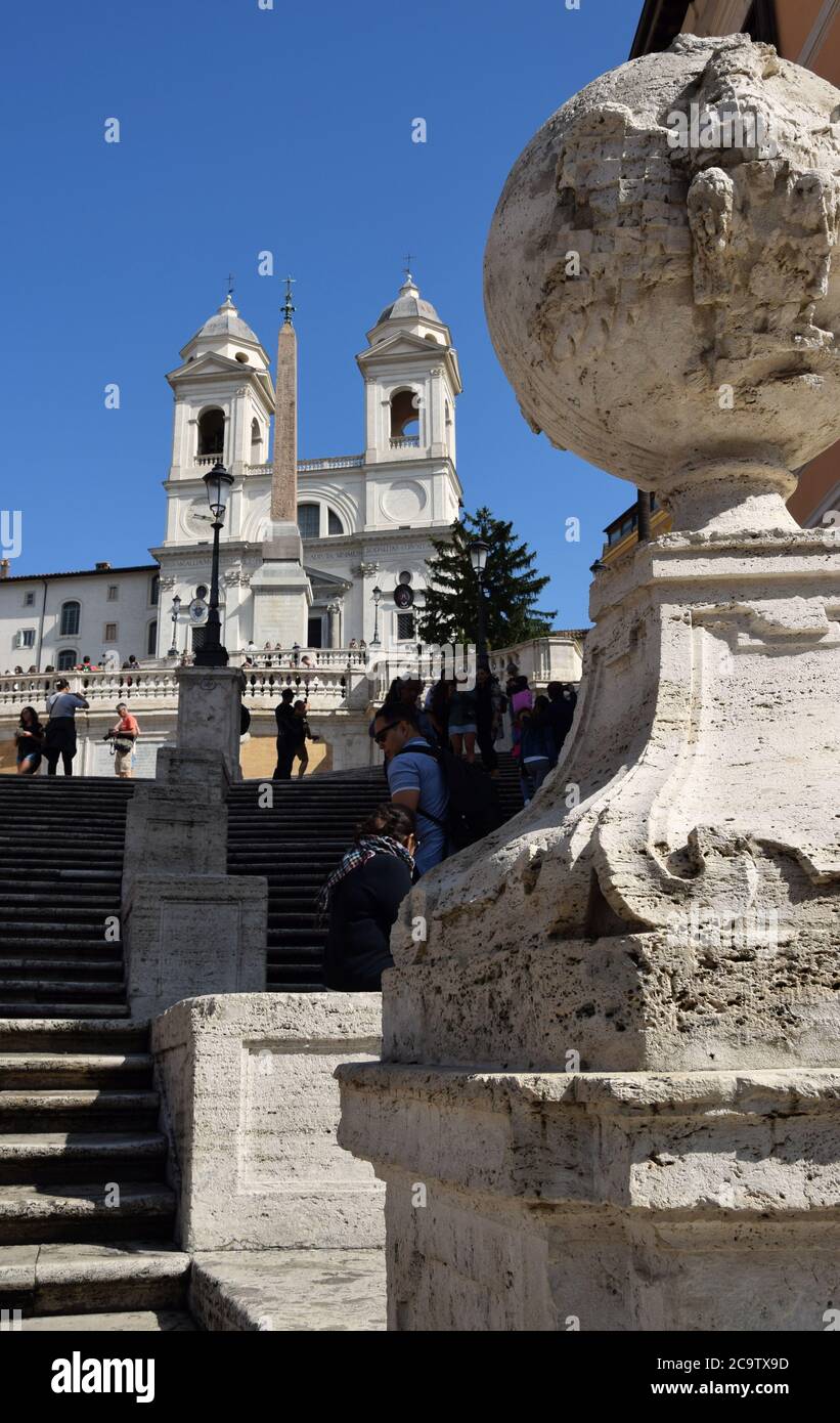 Spanish Steps and Chiesa di Trinita dei Monti and in the city of Rome ...