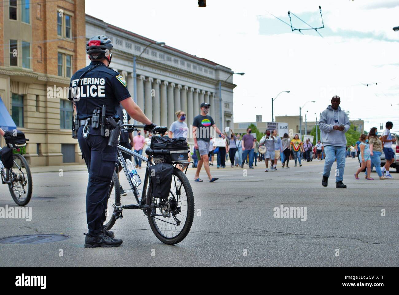 Dayton, Ohio United States 05/30/2020 police officers controlling the ...