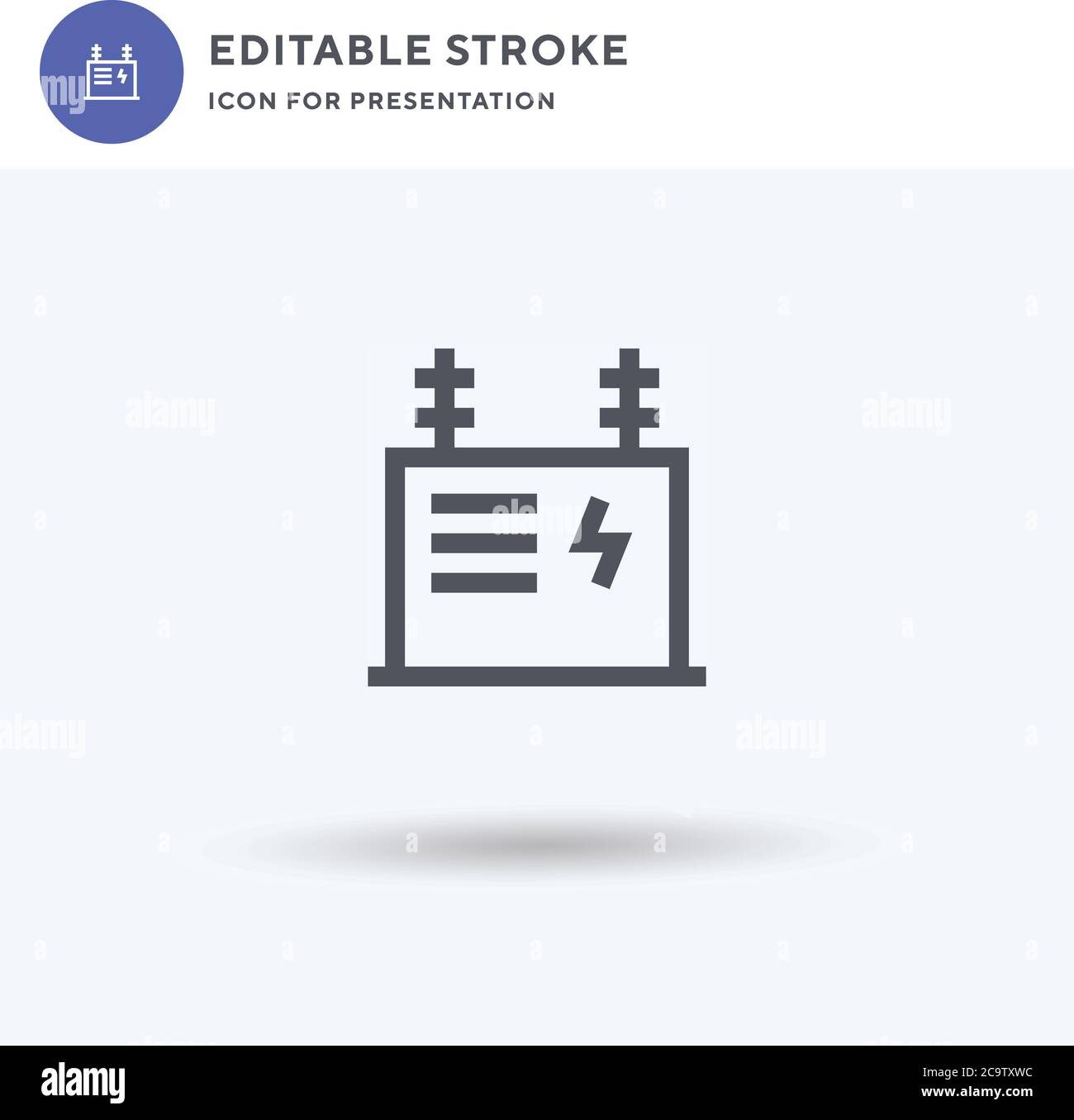 Transformer icon vector, filled flat sign, solid pictogram isolated on ...