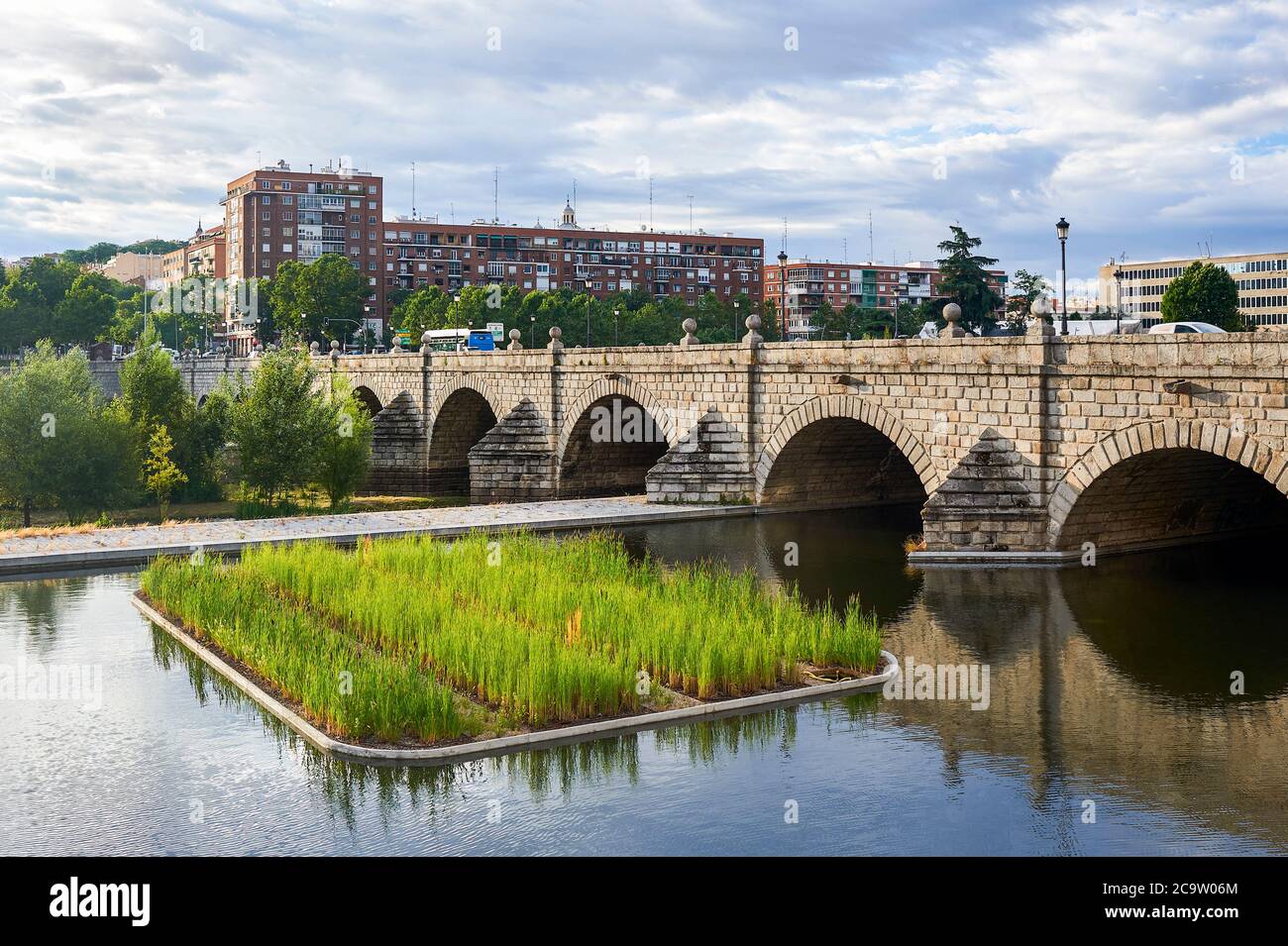 Madrid, Spain - June 8, 2020: Segovia Bridge over the Manzanares River ...
