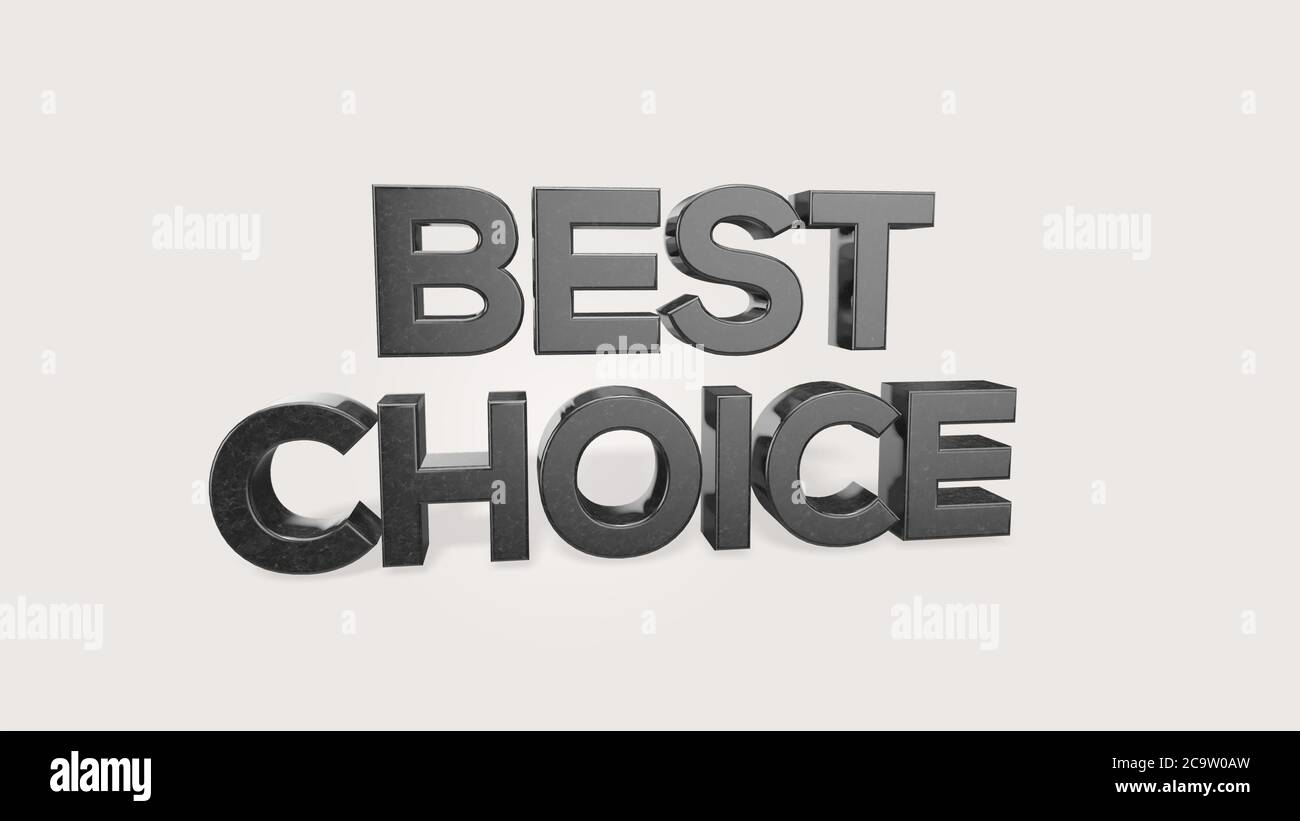 3d render best choice word use for landing page, template, ui, web ...