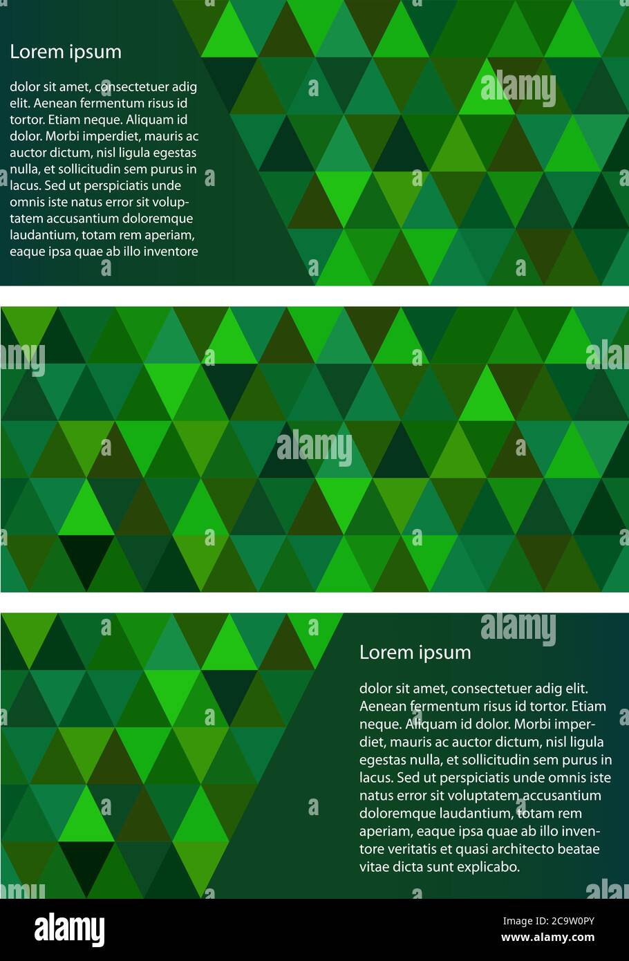 abstract geometric vector background, triangle pattern poly set Stock ...