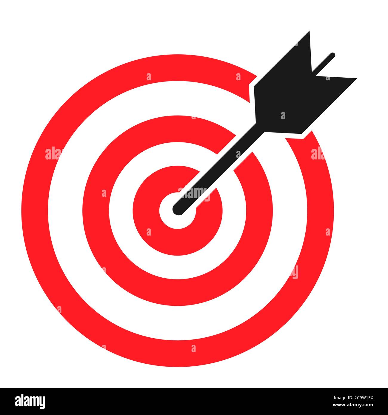 Target icon with arrow symbol for website etc. Web flat button, vector ...