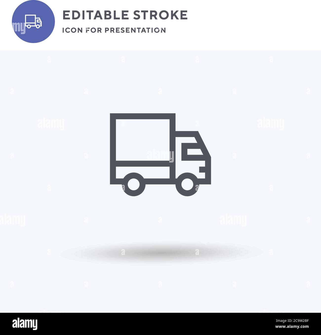 Lorry icon vector, filled flat sign, solid pictogram isolated on white ...