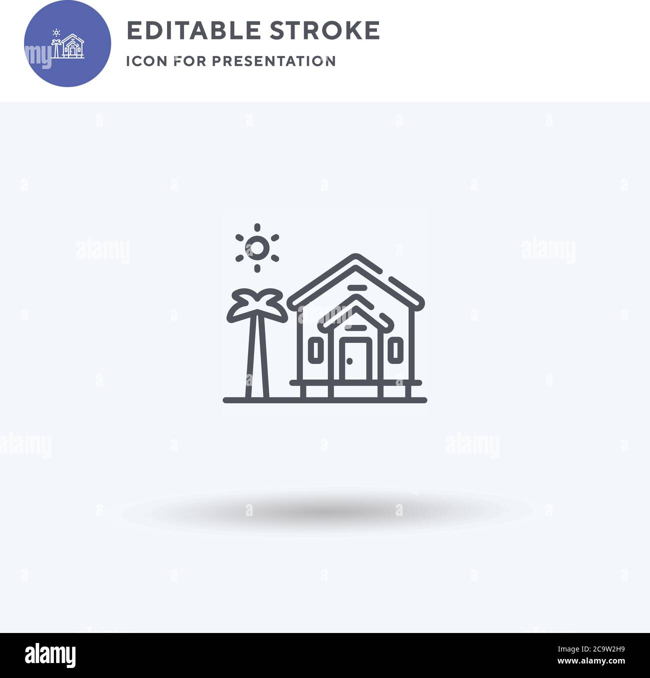 Resort icon vector, filled flat sign, solid pictogram isolated on white ...