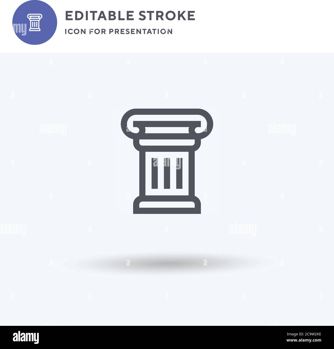 Column icon vector, filled flat sign, solid pictogram isolated on white ...