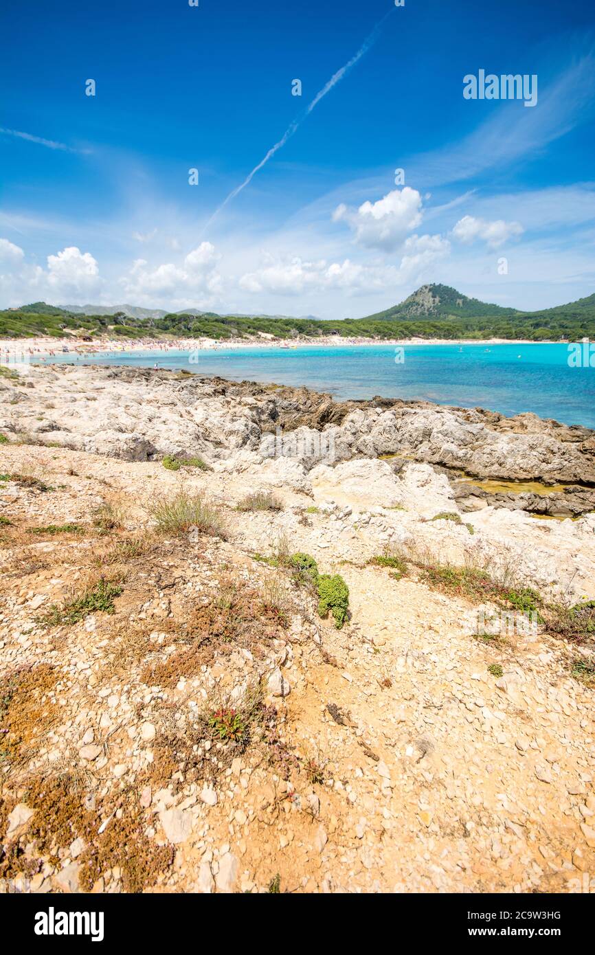 Cala Agulla the most beautiful beach in Mallorca Stock Photo - Alamy
