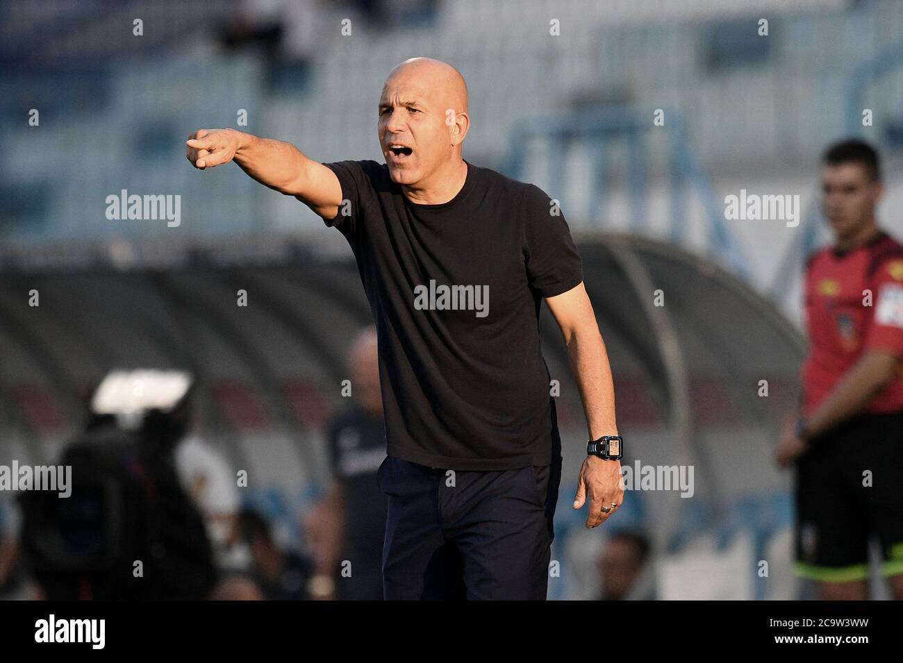 ferrara, Italy, 02 Aug 2020, Luigi Di Biagio manager of Spal gestures ...