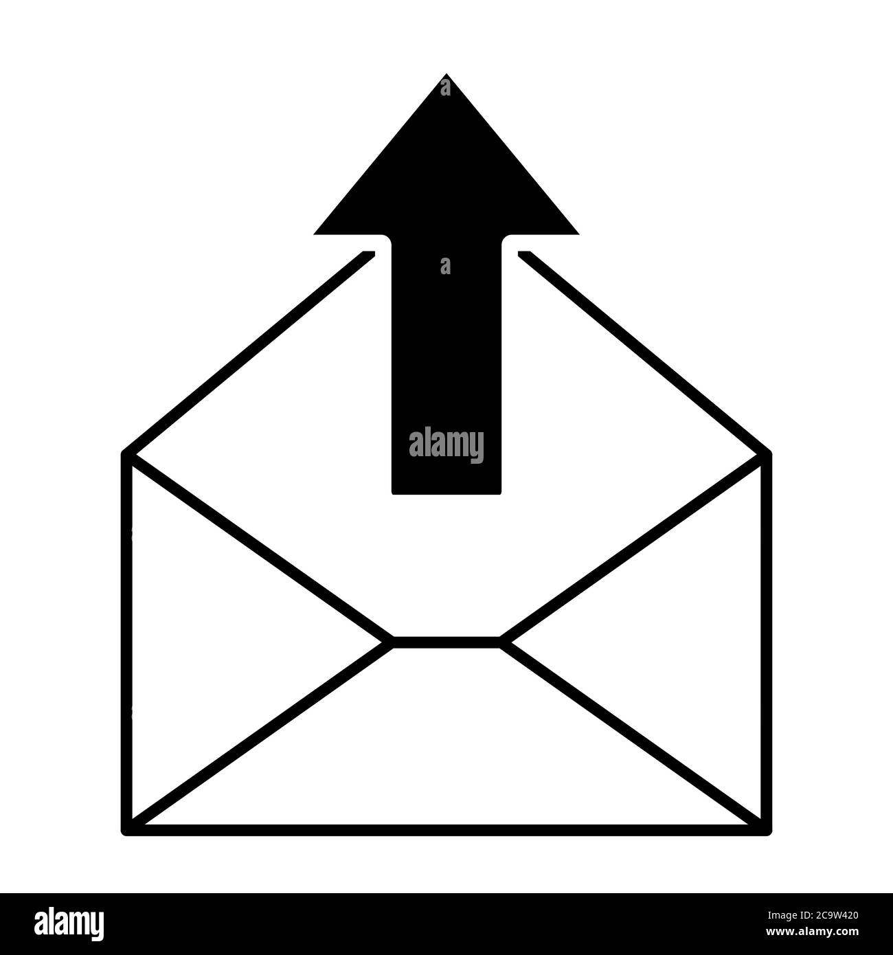 Message envelope arrow icon image hi-res stock photography and images ...