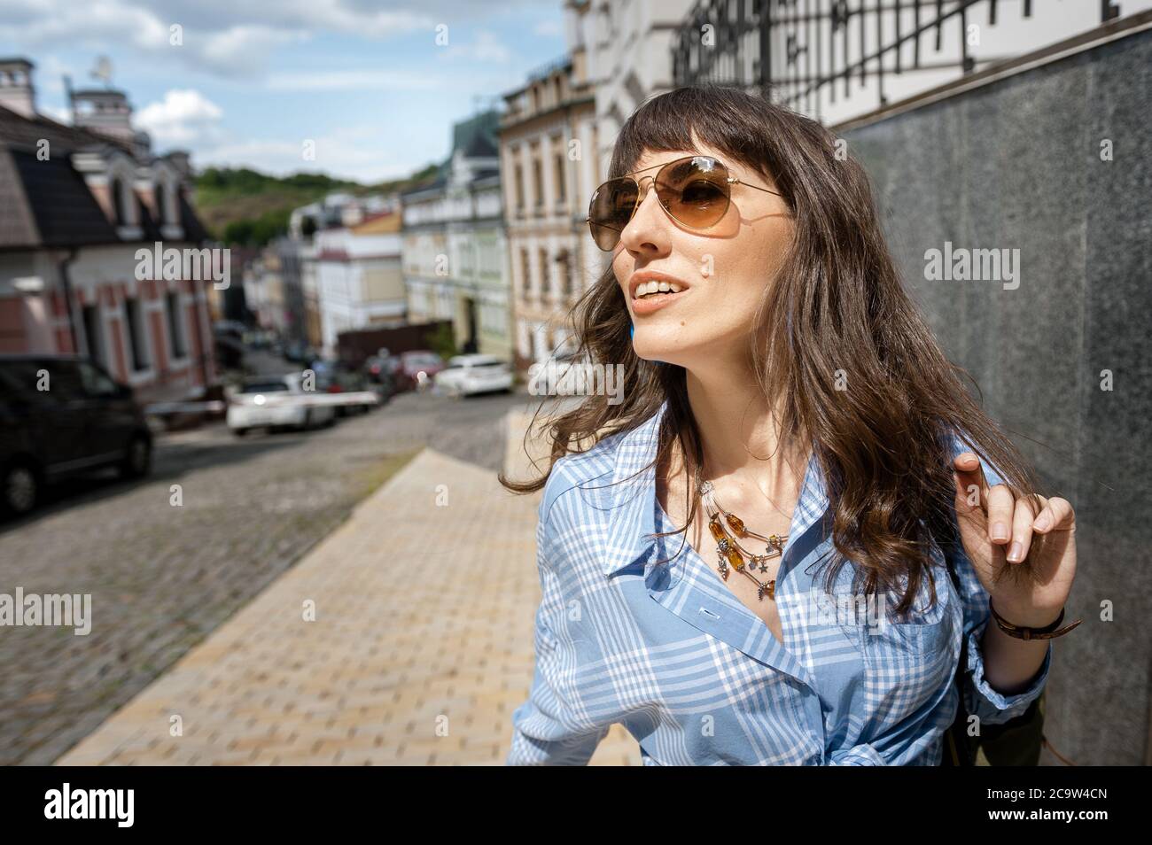 Portrait of a girl in the city style Stock Photo - Alamy