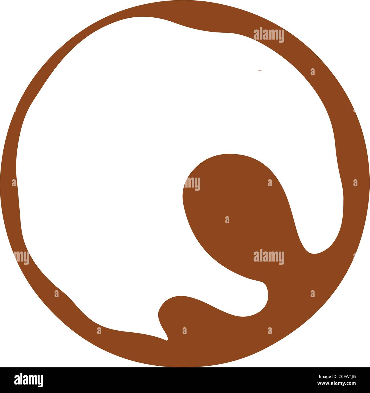 Cartoon Illustrations of Coffee Cup Ring Stain Vector Stock Vector ...