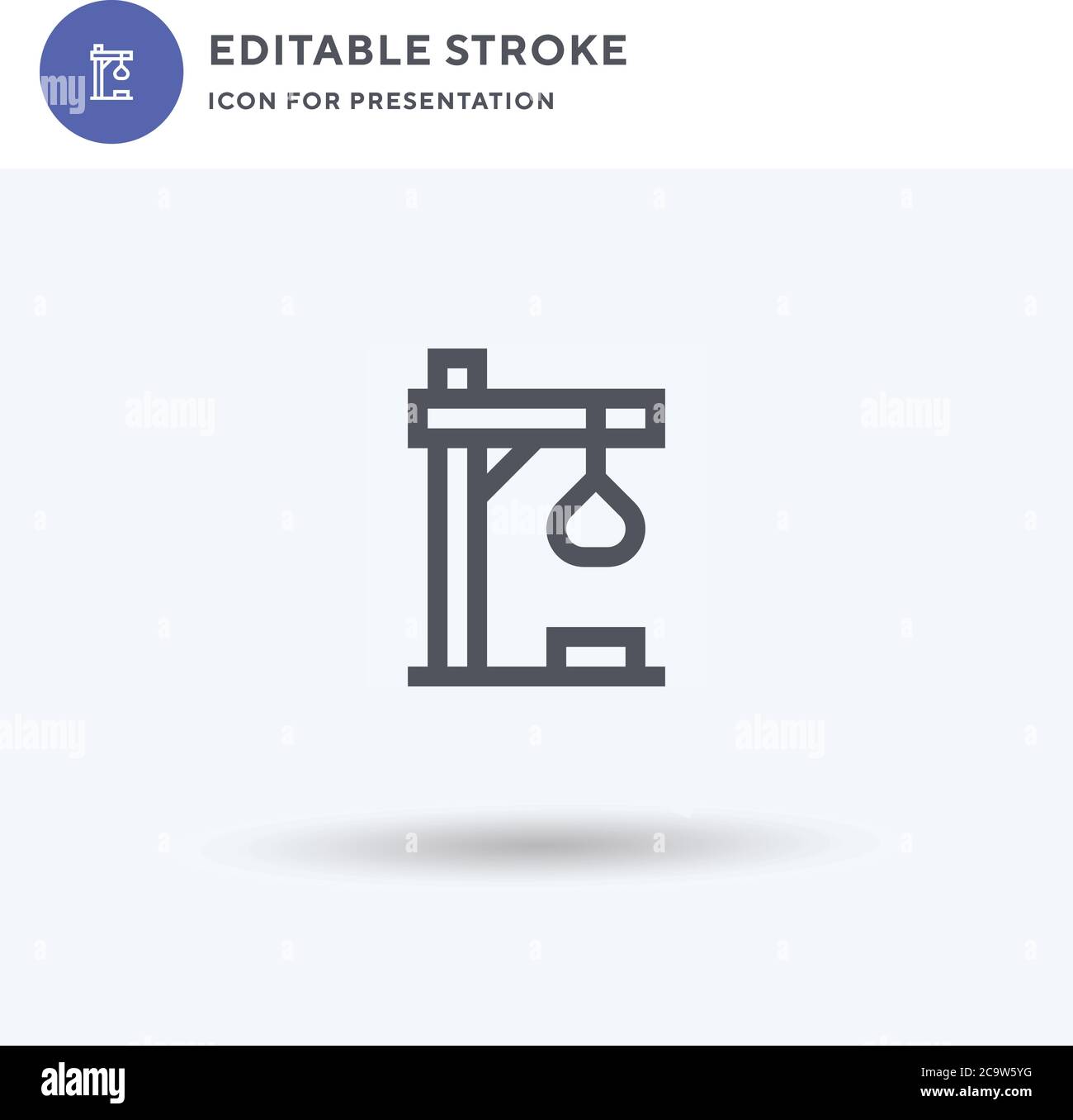 Gallows icon vector, filled flat sign, solid pictogram isolated on ...