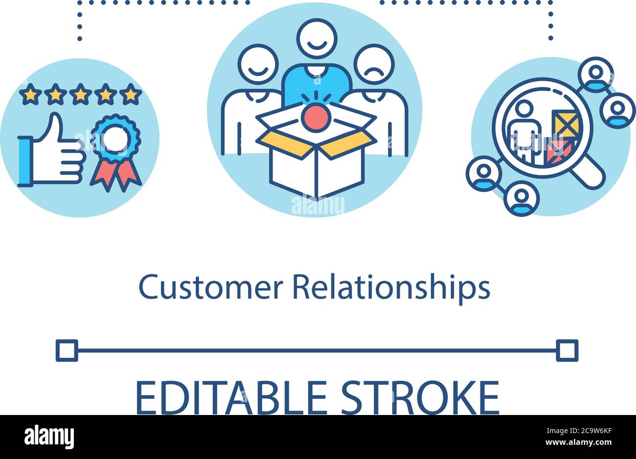 Customer relationship concept icon. Service improvement. Corporate ...
