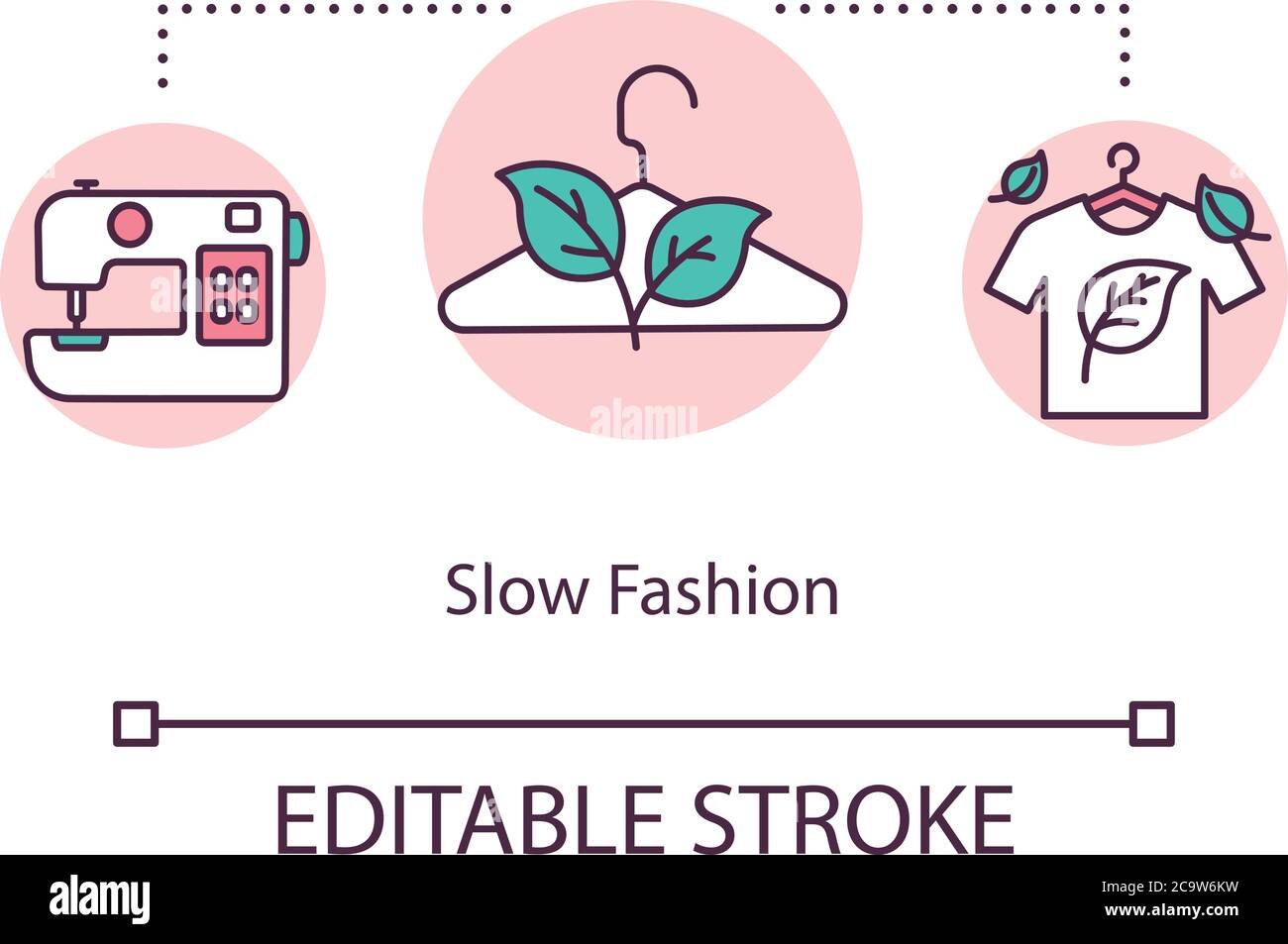 Slow fashion concept icon. Sustainable consumption of clothes ...