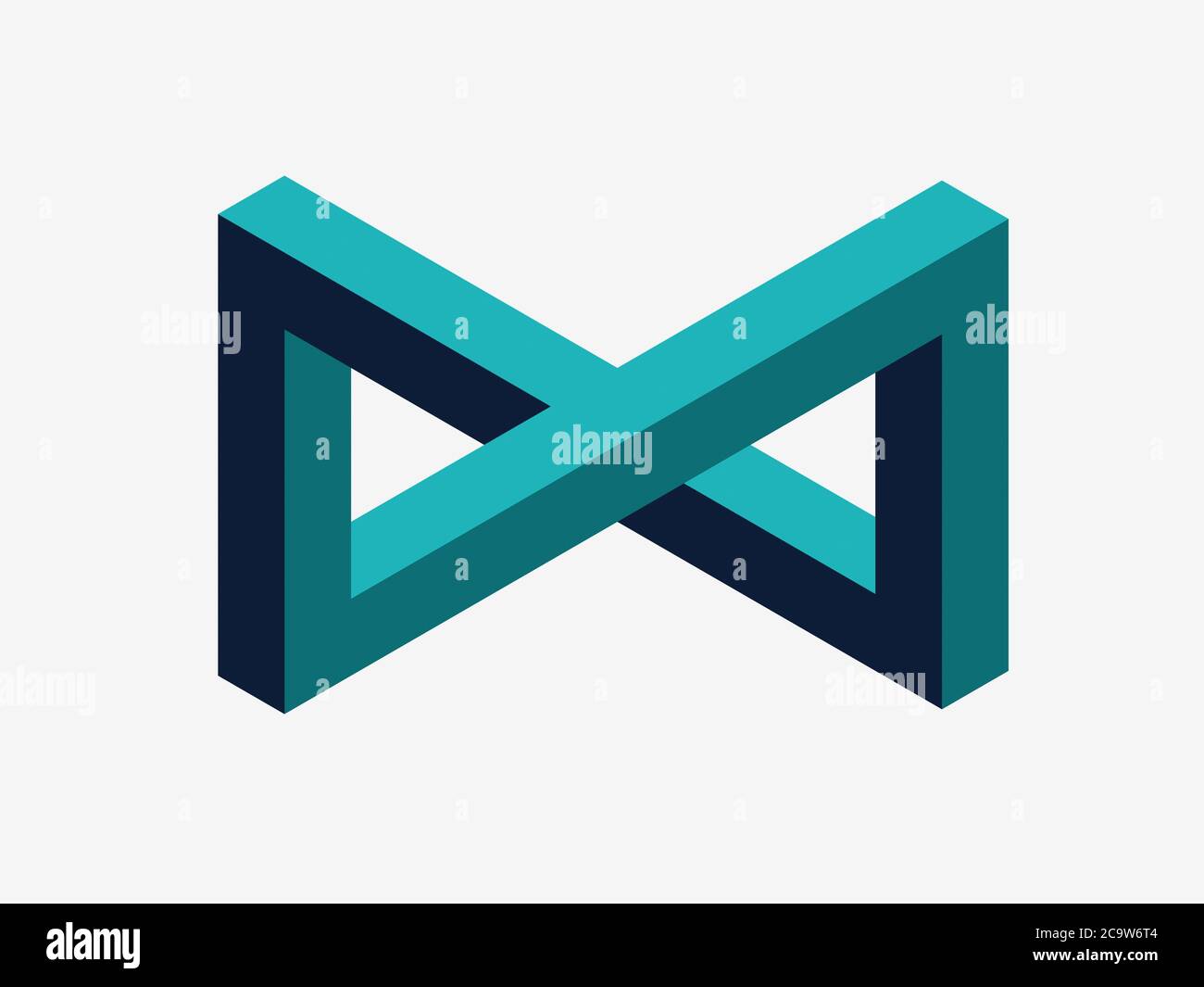 Logo design element, isometric drawing, Impossible shape, 3D ...