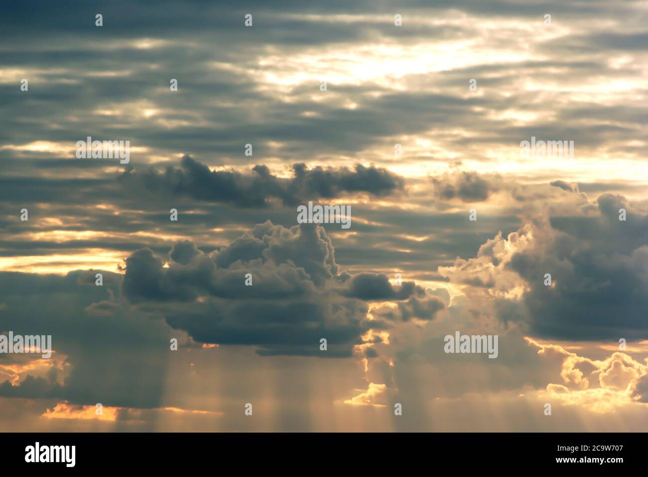 Sun setting sky clouds aerial hi-res stock photography and images - Alamy
