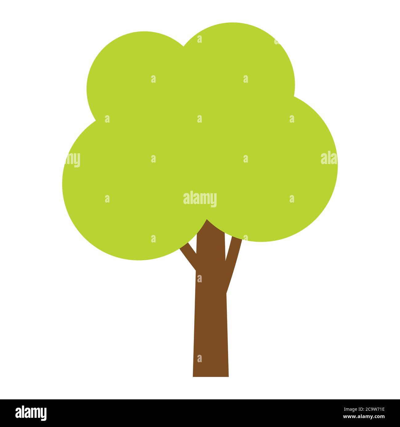 Tree icon. Forest vector symbol. Flat web sign on white background ...