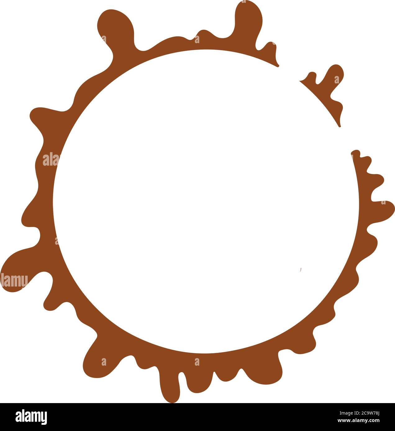 Cartoon Illustrations of Coffee Cup Ring Stain Vector Stock Vector ...