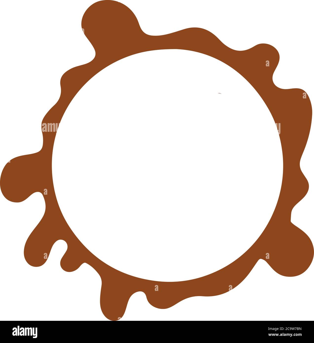Cartoon Illustrations of Coffee Cup Ring Stain Vector Stock Vector ...