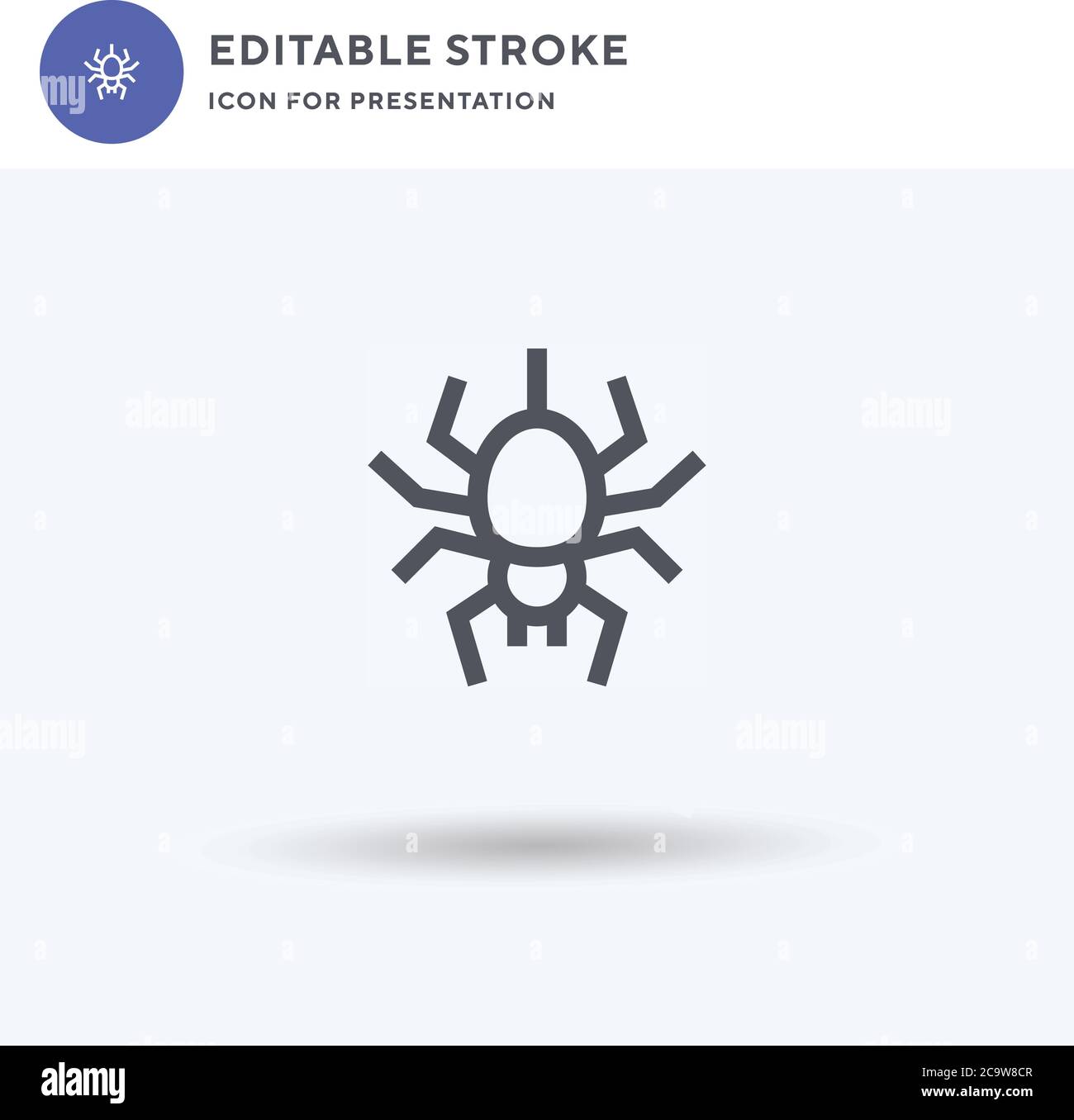 Spider icon vector, filled flat sign, solid pictogram isolated on white ...
