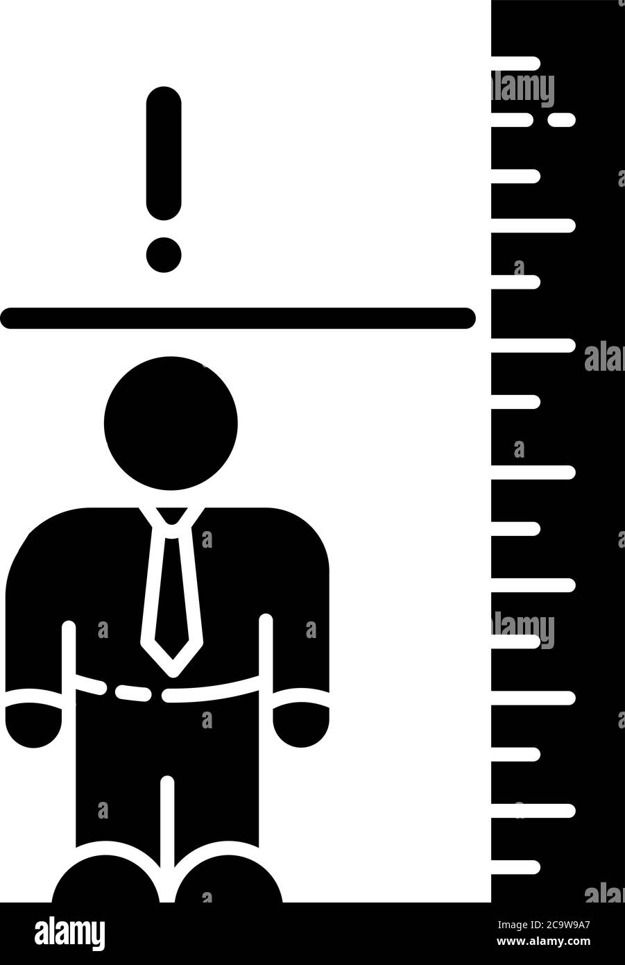 Dwarfism black glyph icon. Chronic genetic condition. Person with short ...