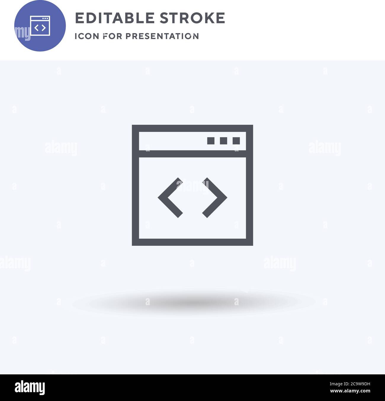 Coding icon vector, filled flat sign, solid pictogram isolated on white ...