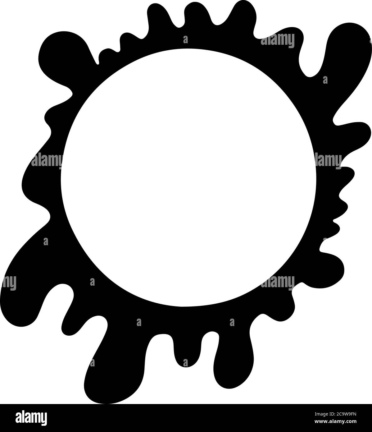 Cartoon Illustrations of Coffee Cup Ring Stain Vector Stock Vector ...