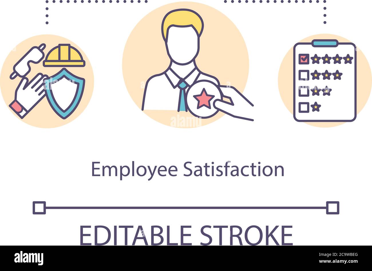 Employee satisfaction concept icon. Professional achievement ...