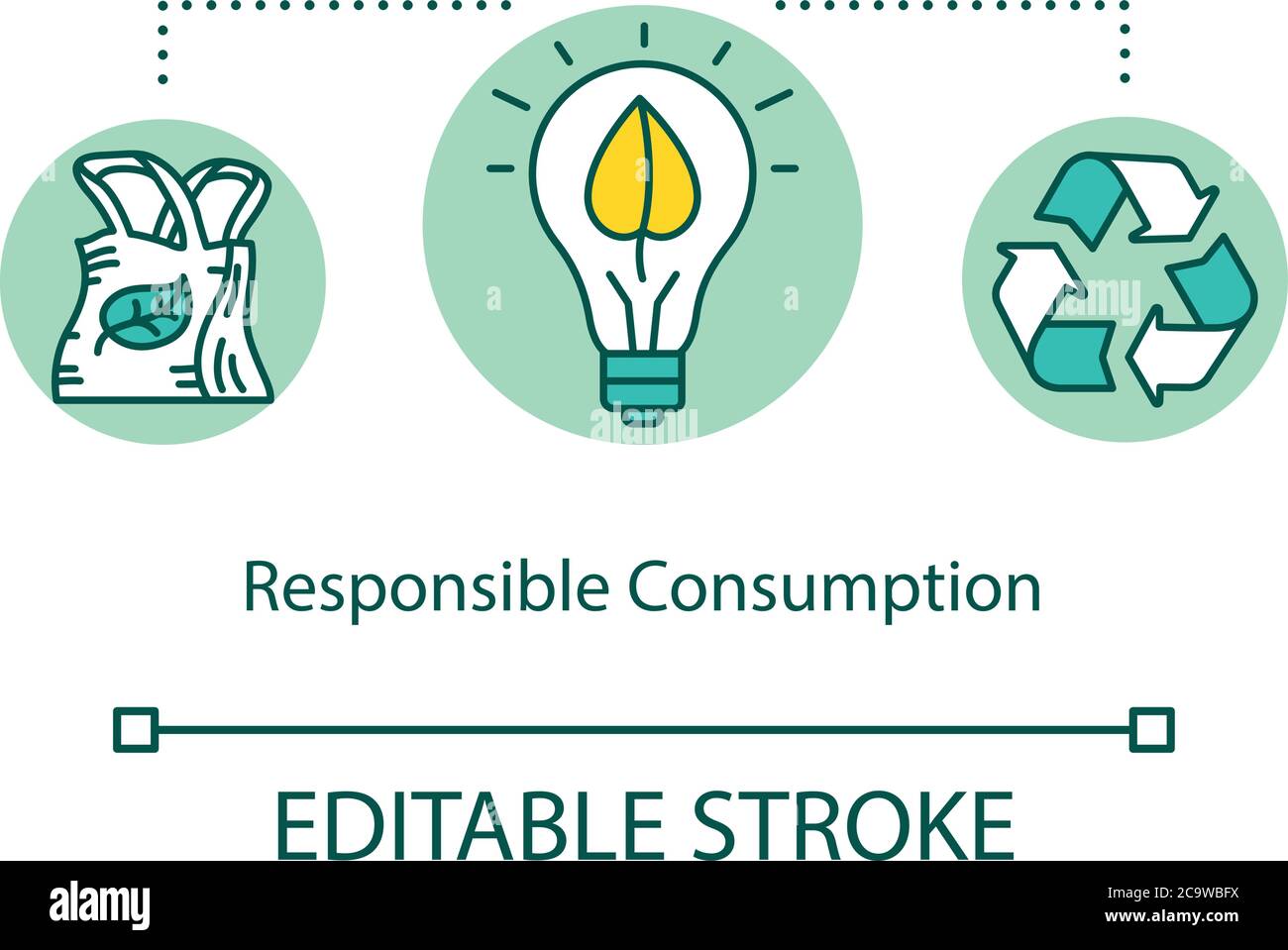 Responsible consumption concept icon. Ethical business. Conscious ...