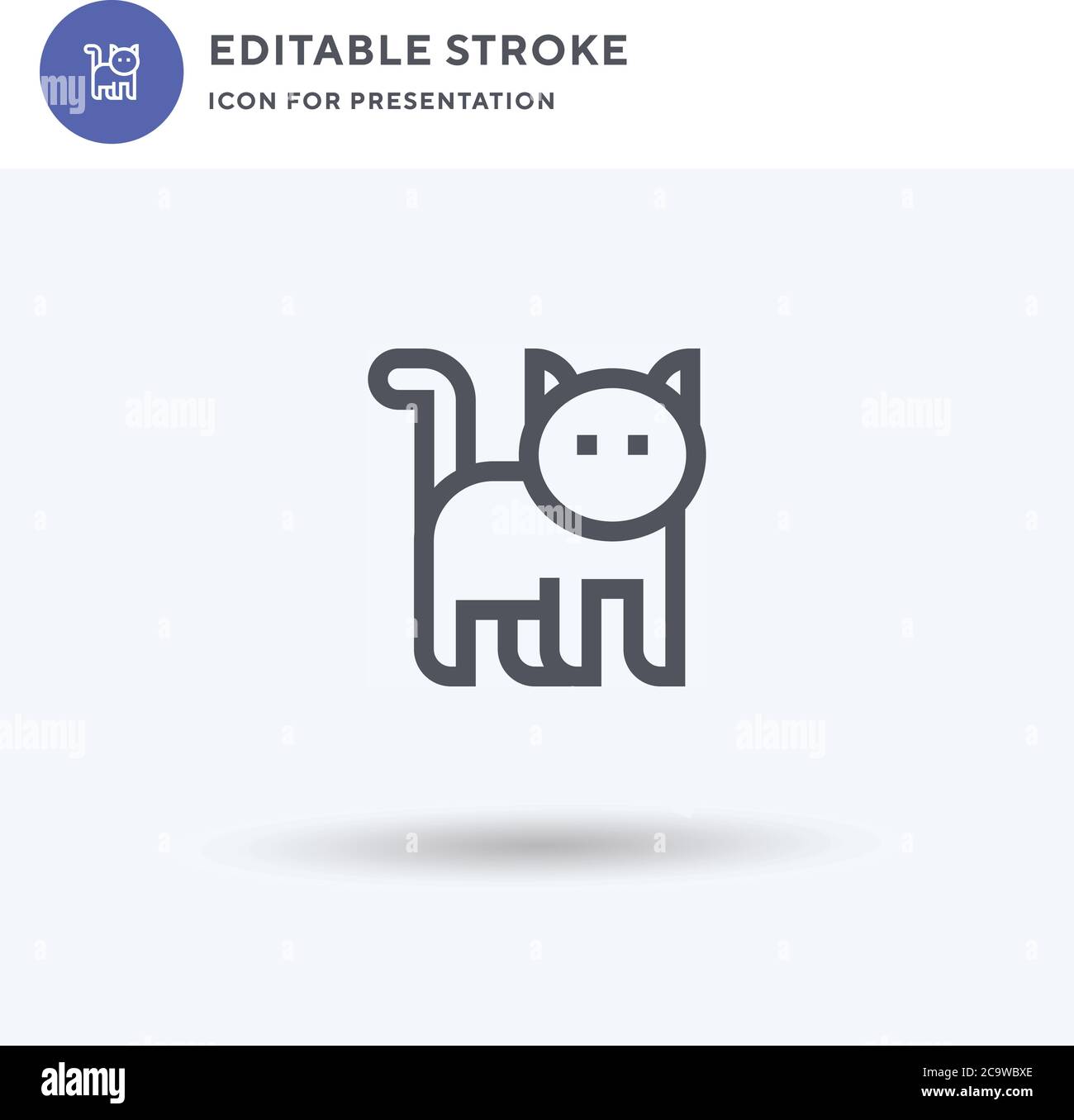 Cat icon vector, filled flat sign, solid pictogram isolated on white ...