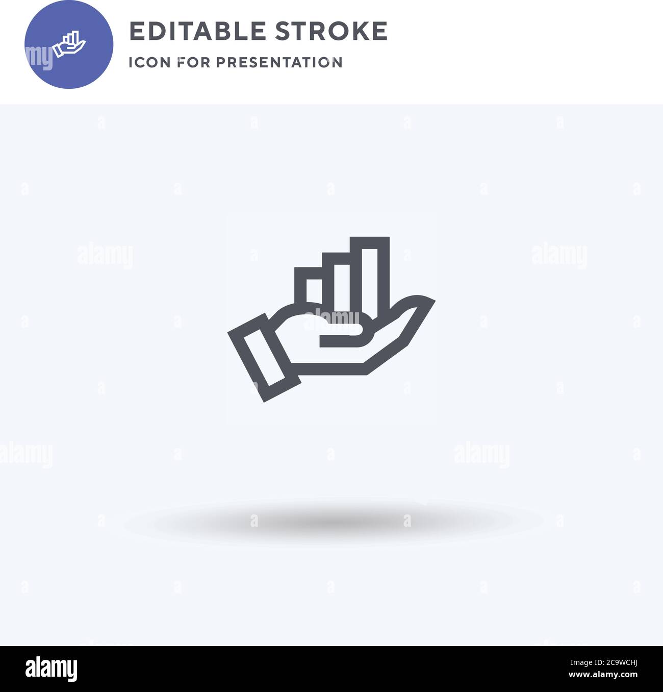 Growth icon vector, filled flat sign, solid pictogram isolated on white ...