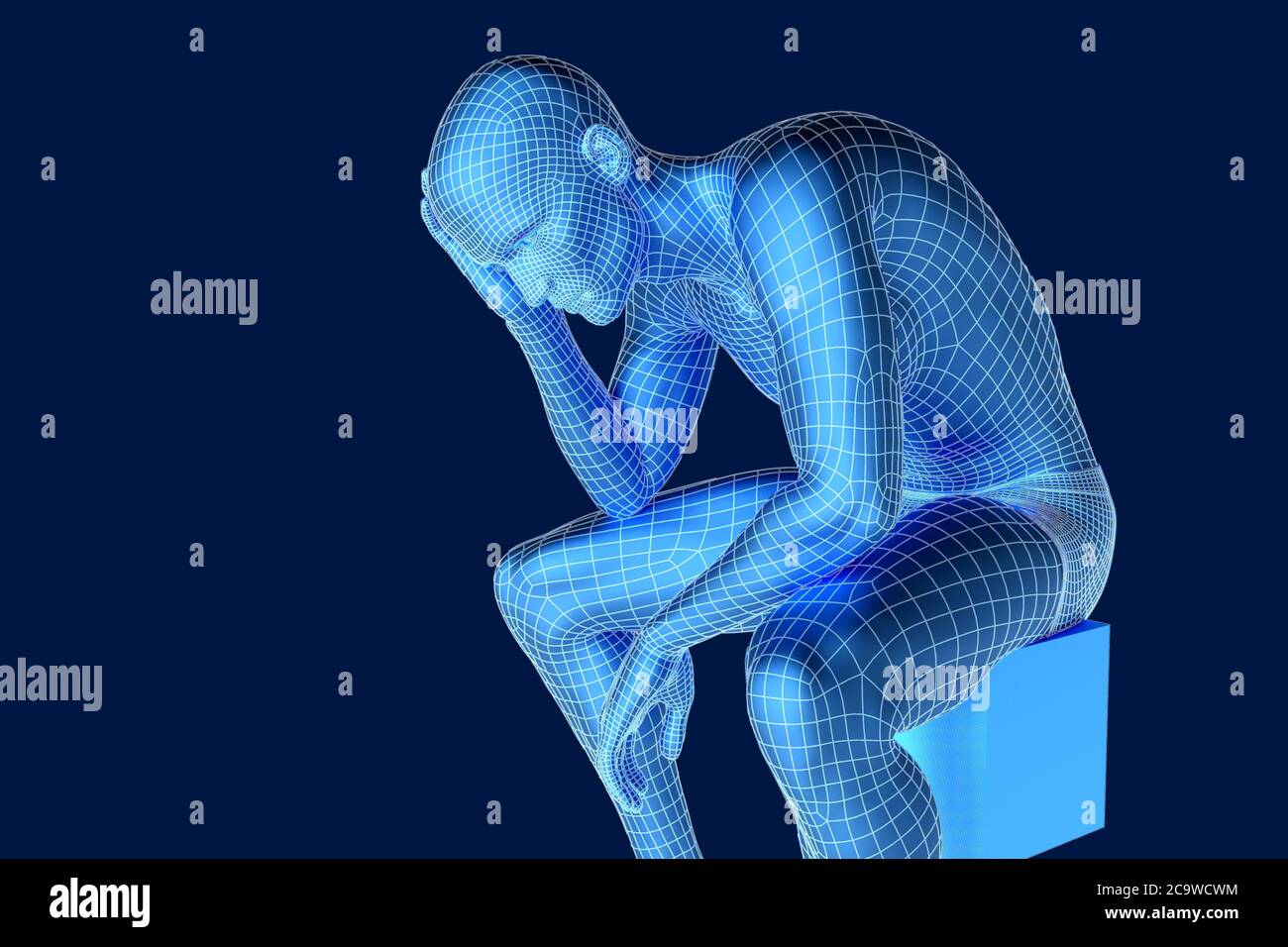 Human head wireframe hi-res stock photography and images - Alamy