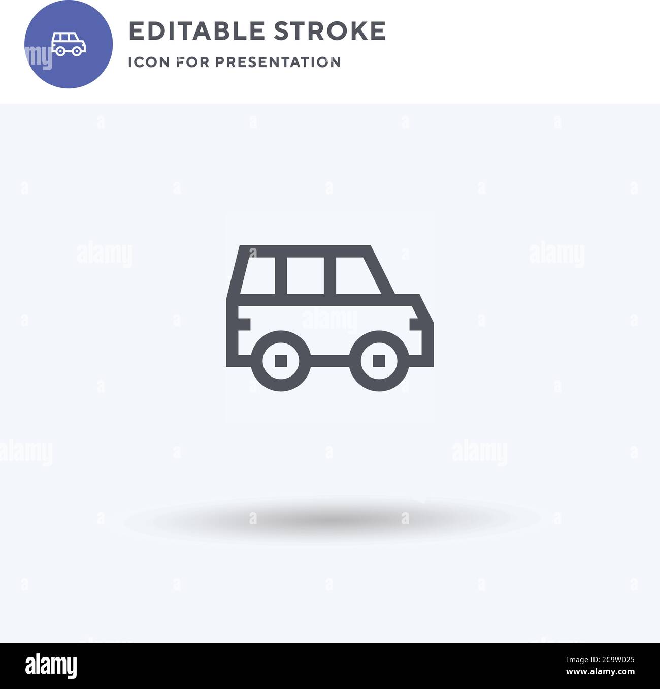 Suv icon vector, filled flat sign, solid pictogram isolated on white ...
