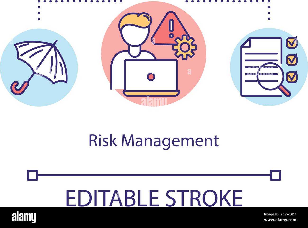 Risk Management Concept Icon Danger Reduction In Information