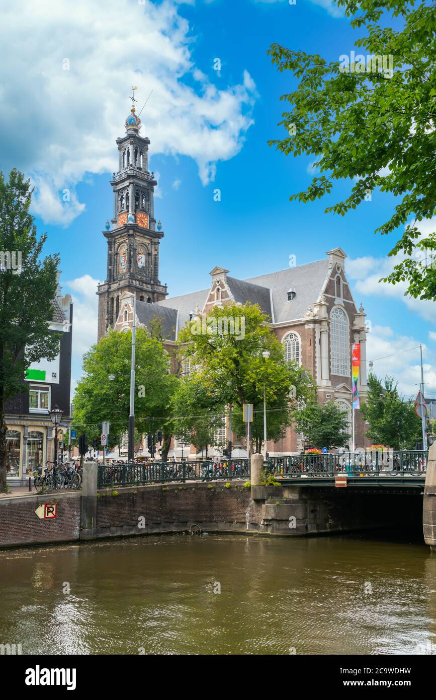 Amsterdam, The Netherlands - 23th July 2020 - The Westerkerk (Western ...