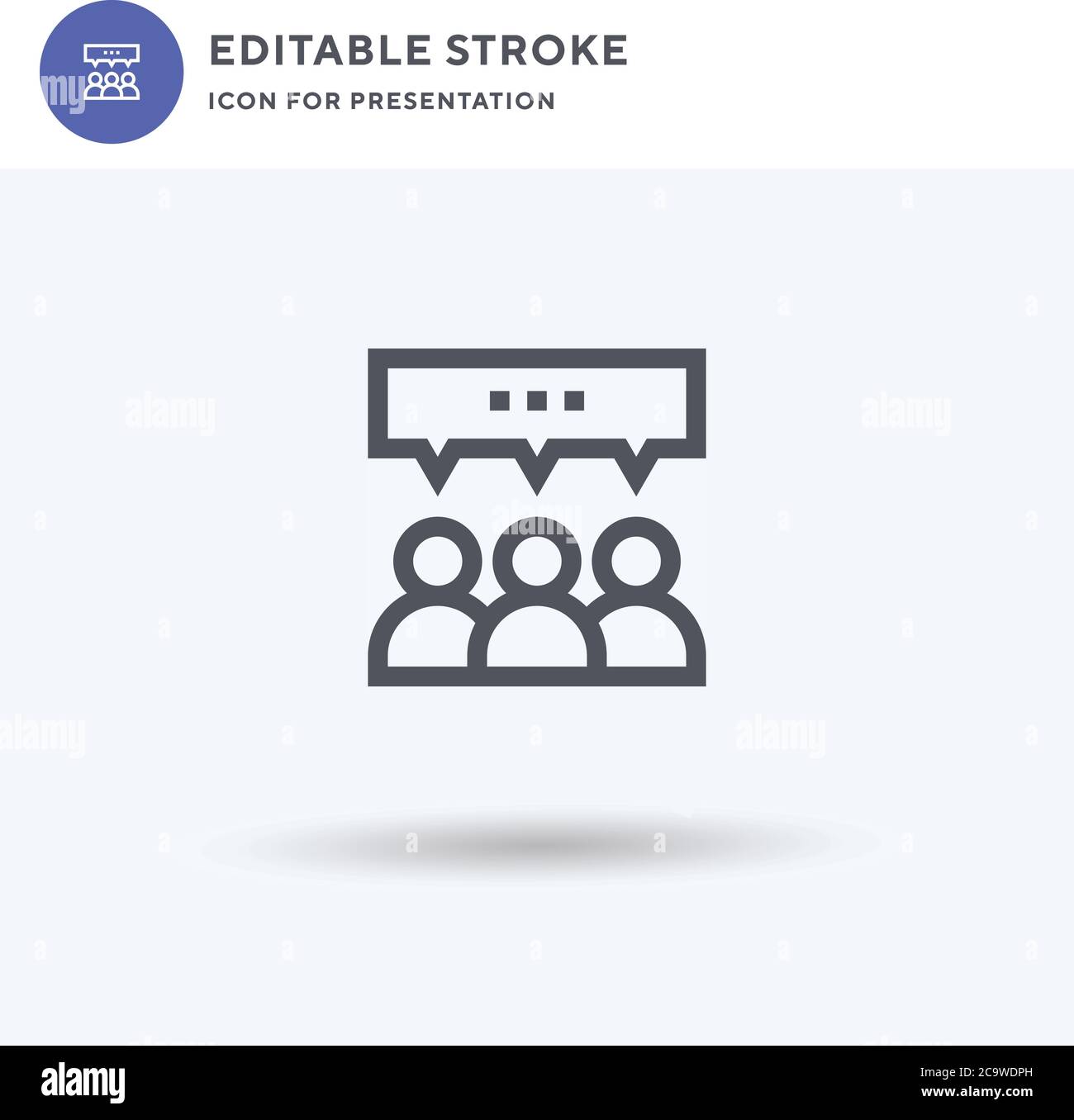 Group icon vector, filled flat sign, solid pictogram isolated on white ...