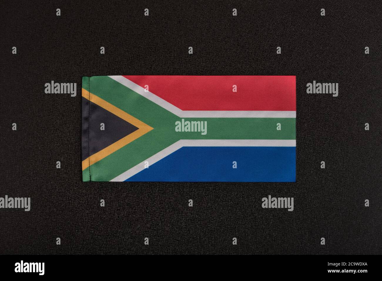 National flag of RSA on black background. Republic of South Africa ...