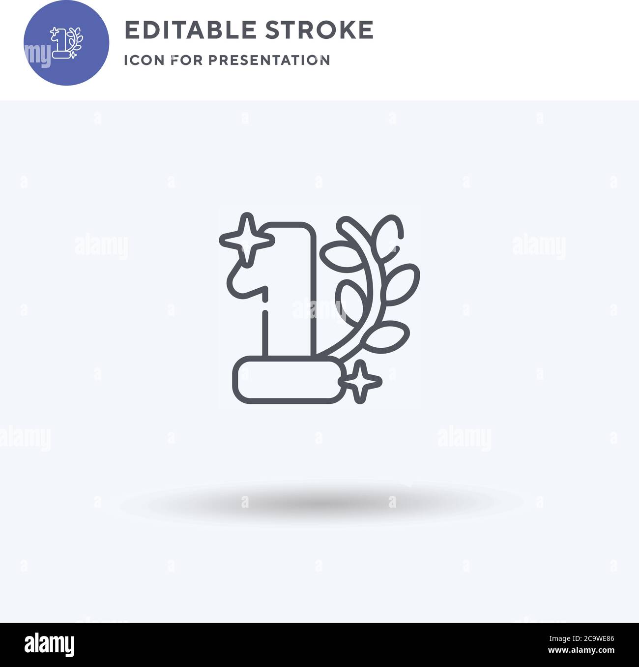 First icon vector, filled flat sign, solid pictogram isolated on white ...