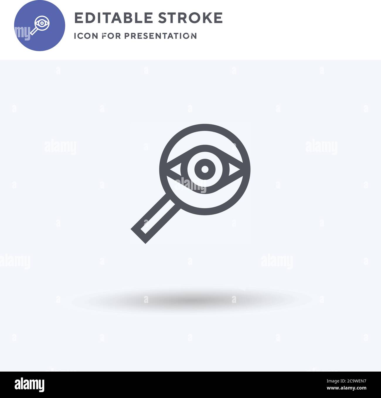 Observation icon vector, filled flat sign, solid pictogram isolated on ...