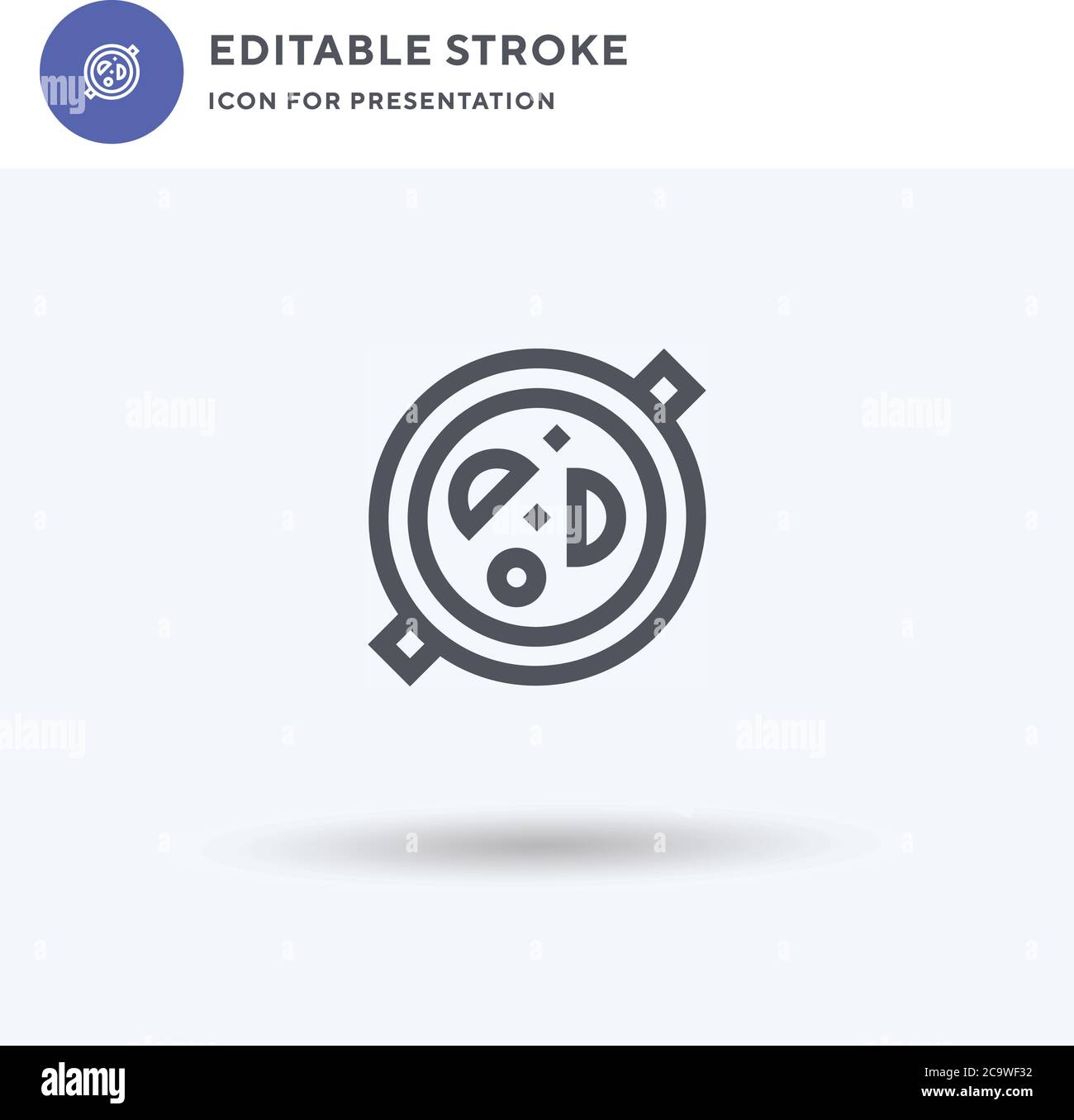 Paella icon vector, filled flat sign, solid pictogram isolated on white ...