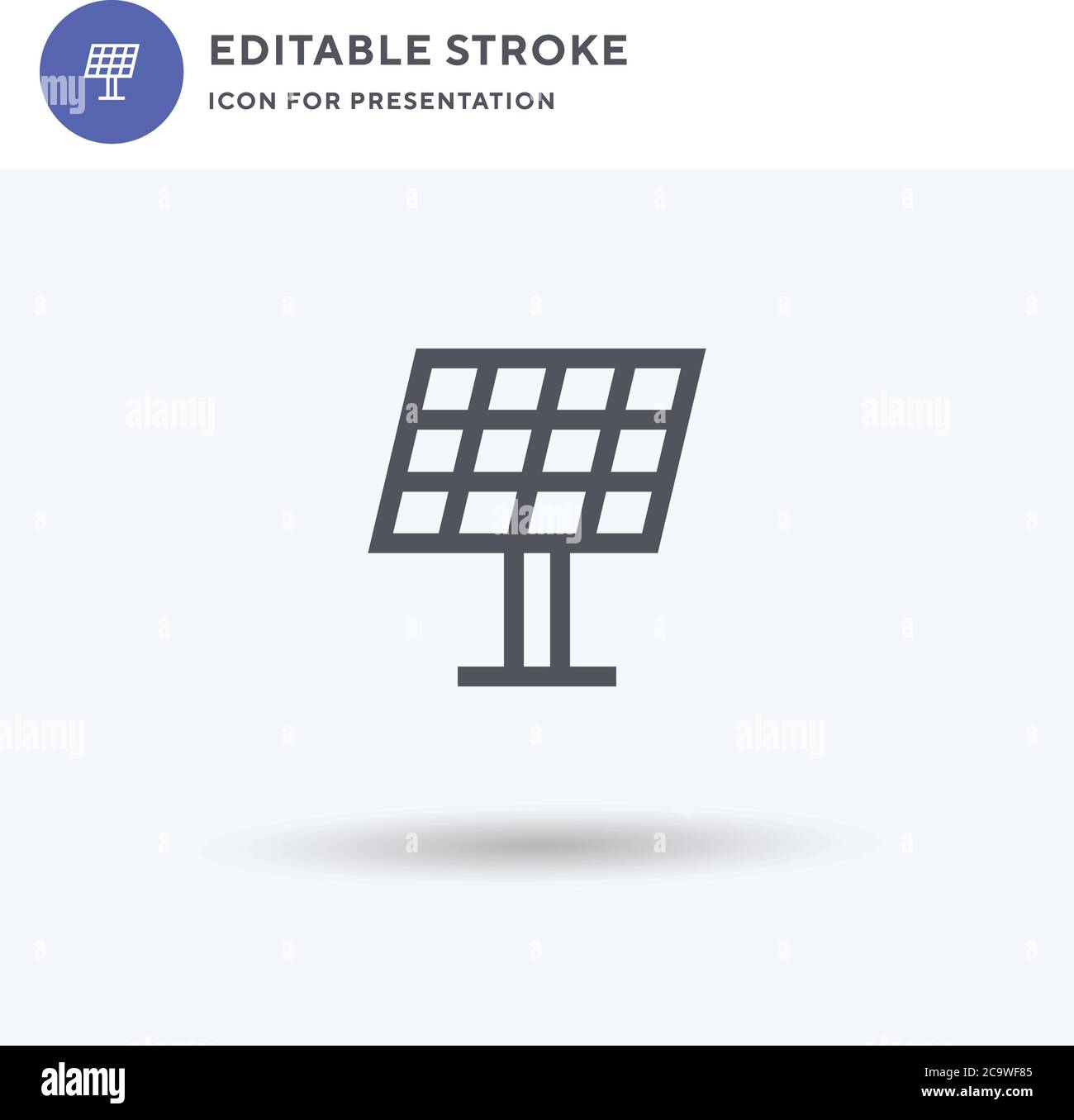 Solar Panel icon vector, filled flat sign, solid pictogram isolated on ...