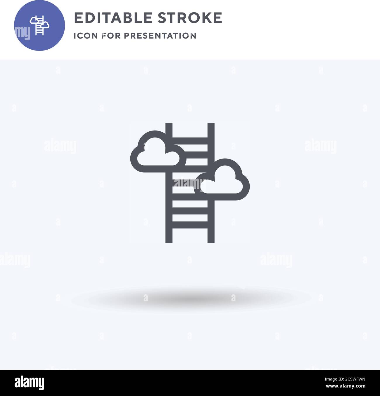 Ascend icon vector, filled flat sign, solid pictogram isolated on white ...