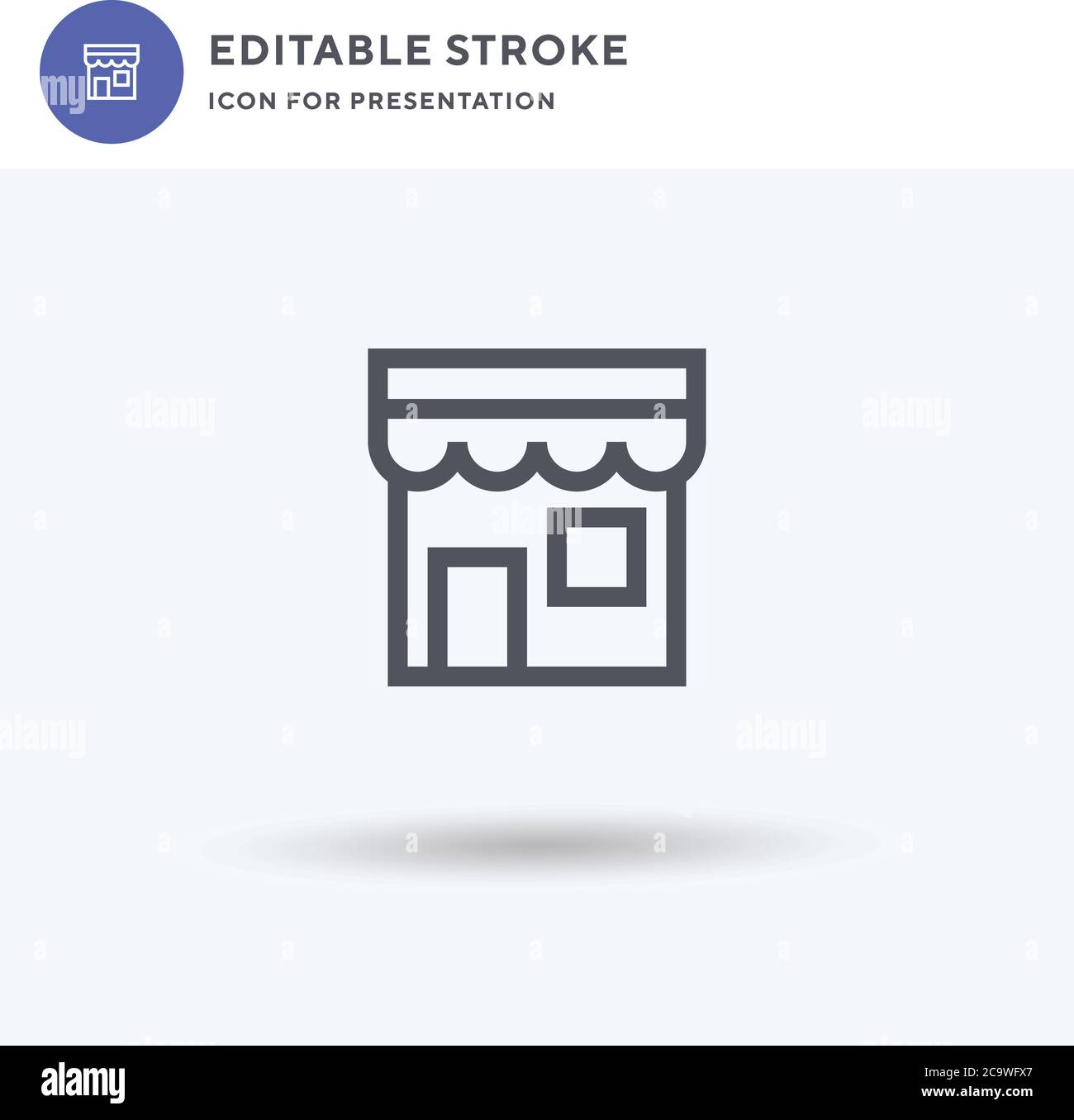 Store icon vector, filled flat sign, solid pictogram isolated on white ...