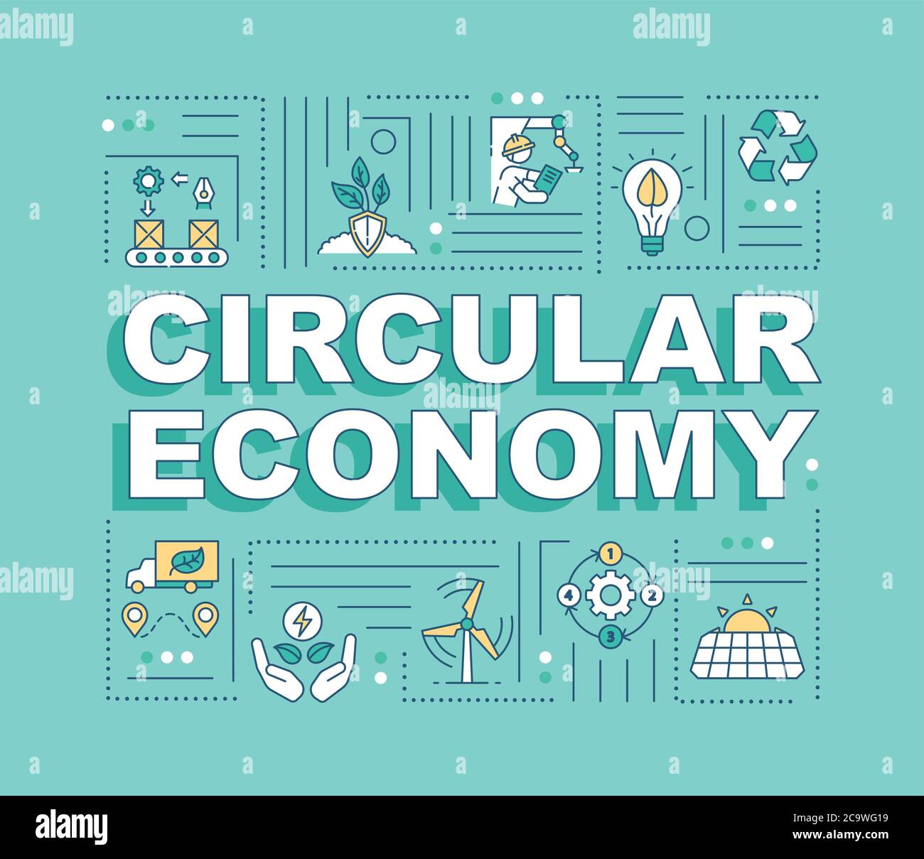 Circular economy word concepts banner. Eco production. Conscious ...