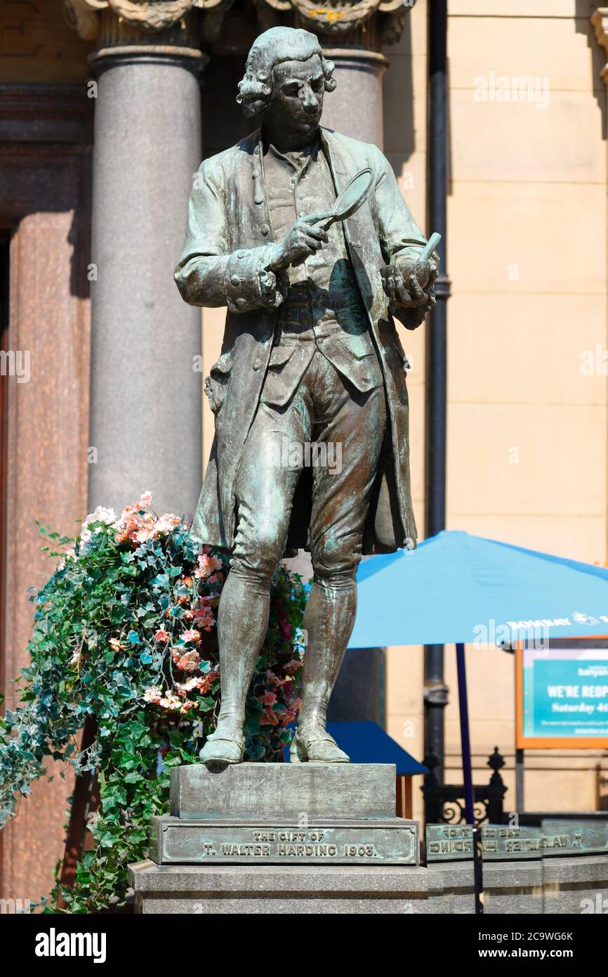 A statue of Joseph Priestley on Leeds City Square by Alfred drury Stock ...