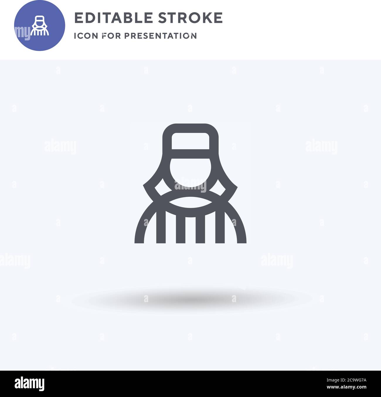 Prisoner icon vector, filled flat sign, solid pictogram isolated on ...