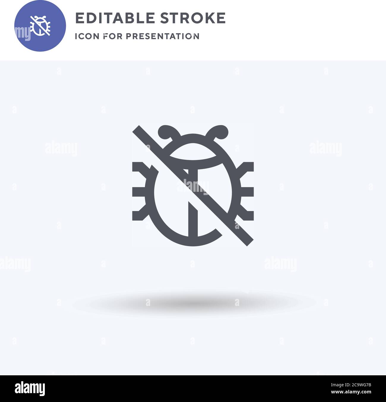 No Insects icon vector, filled flat sign, solid pictogram isolated on ...