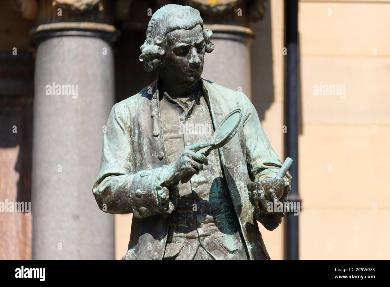 A statue of Joseph Priestley on Leeds City Square by Alfred drury Stock ...
