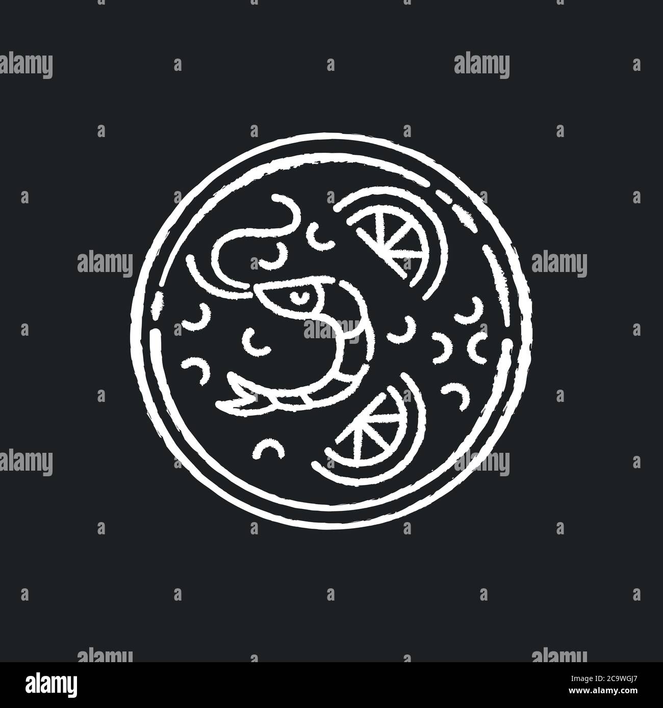 Seafood black rice paella Black and White Stock Photos & Images - Alamy